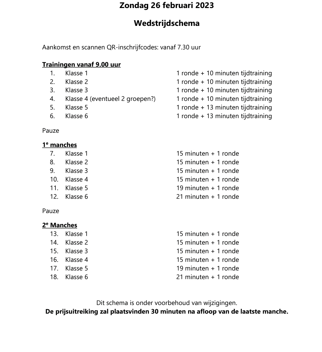Wedstrijdschema Wintercross ’23 – MBC de Zeven Heuvelen